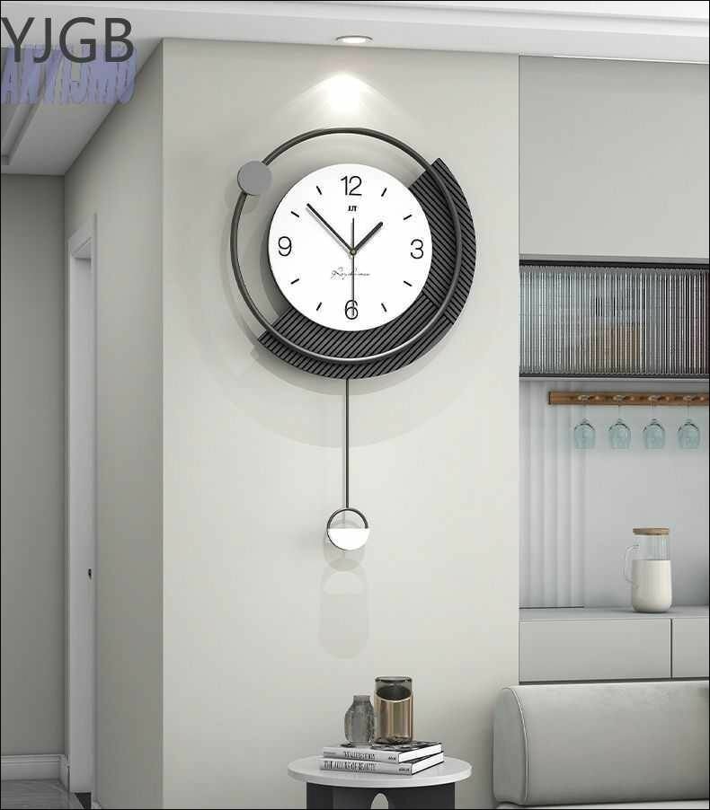 1Современные настенные часы с маятником для украшения гостиной, подходящие для дома, кухни, спальни, бесшумные и не тикающие, с питанием от батареи / 36 см x 60 смANYIJMO