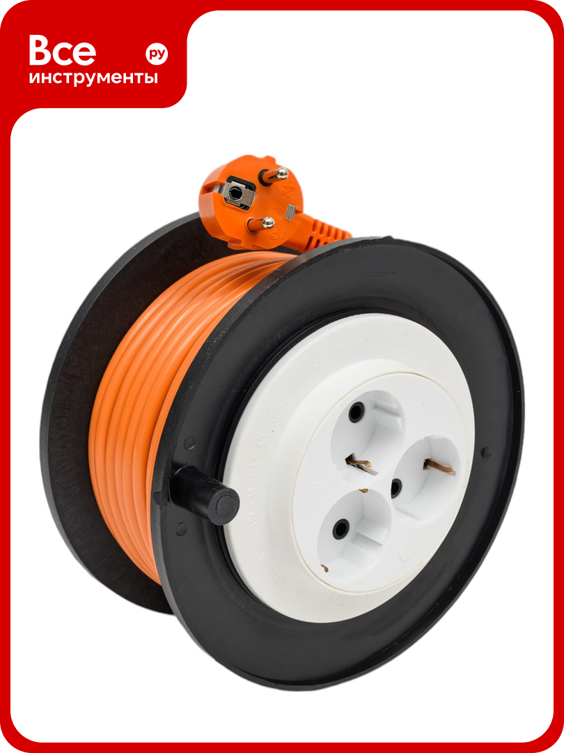 Удлинитель ООО "ГОСТ-электро" 3x20 м с з/к на пластиковой катушке ПВС 3x1,5, 250