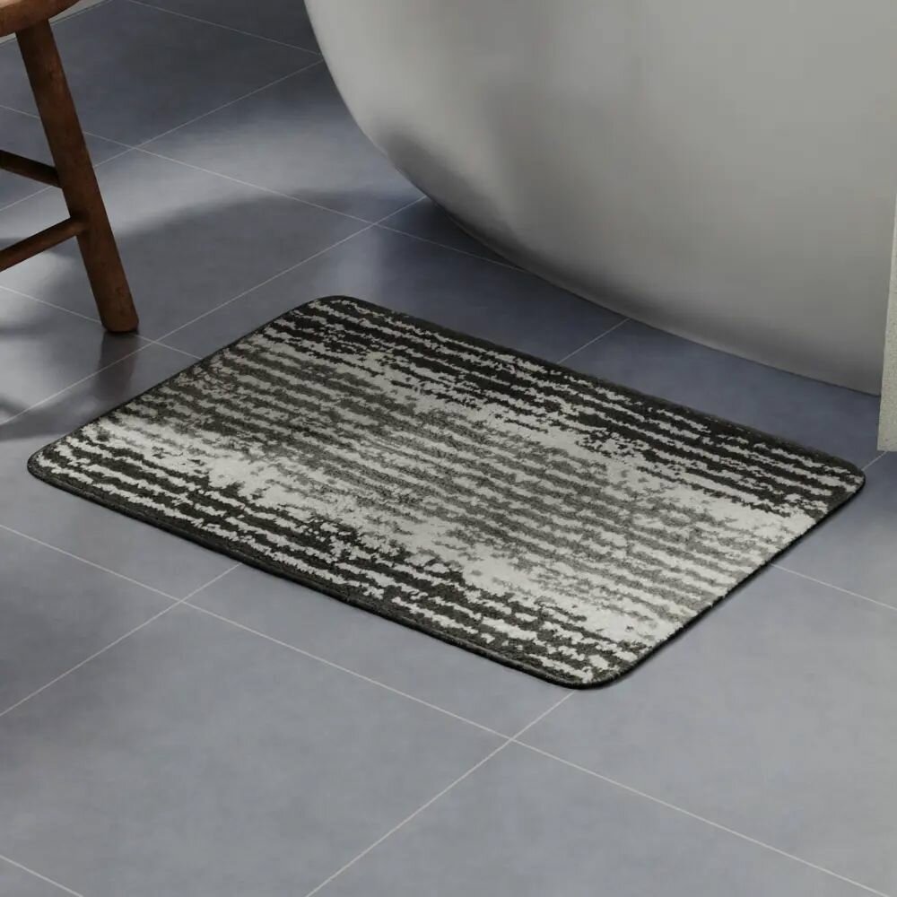 Коврик для ванной Wood white 50x80 см цвет белый