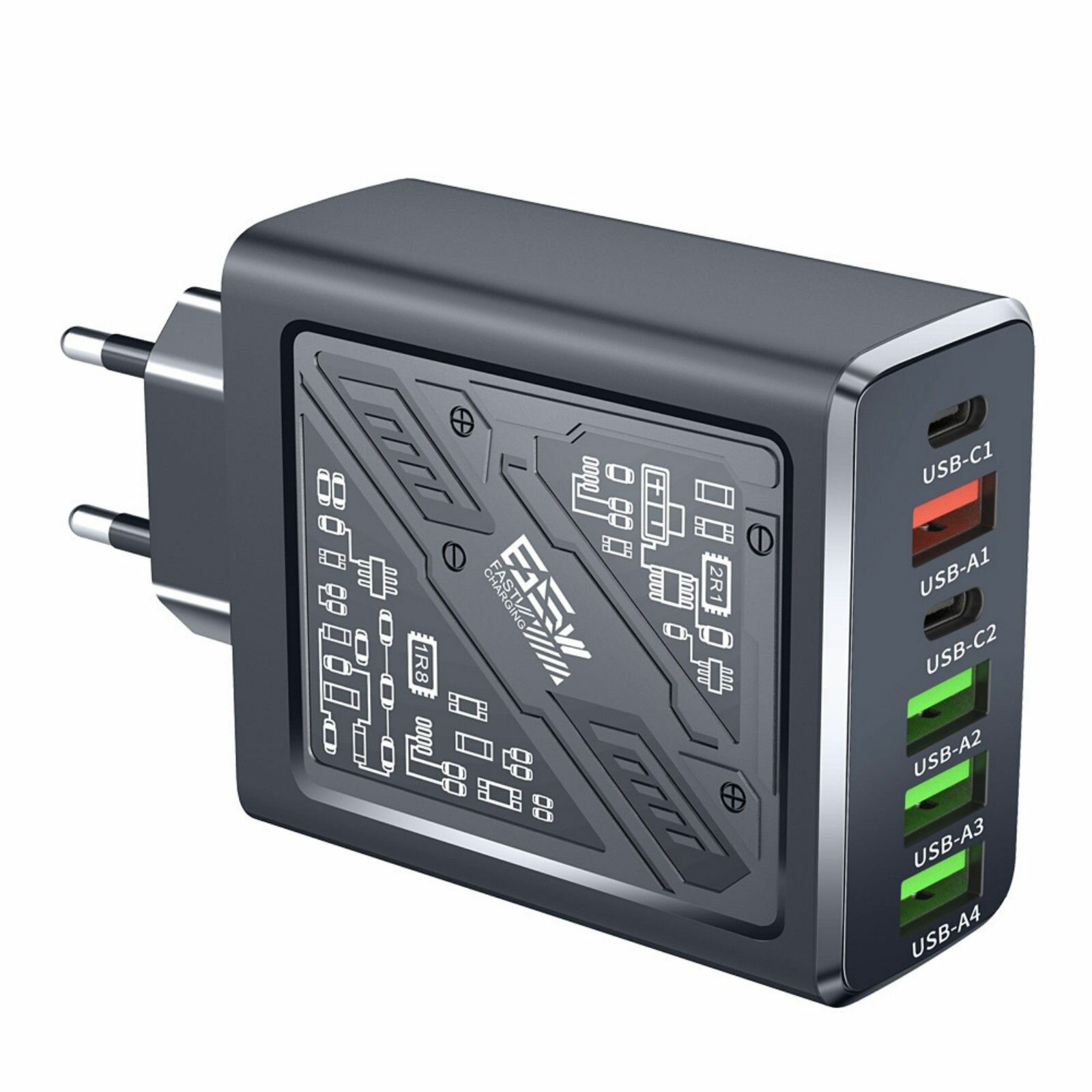 Обычное устройство для 6 устройств c USB C PD и 4 портами