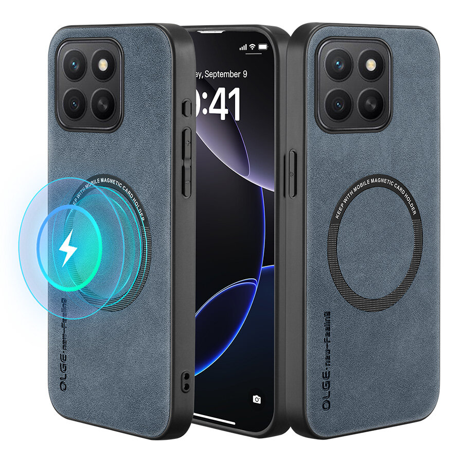 Чехол Для Honor X8C/Хонор X8C, soft touch, чехол-кардиомонитор, искусственная кожа, поликарбонат (PC), защита камеры, ударопрочный, усиленные углы, Honor, Honor X8C, blue,