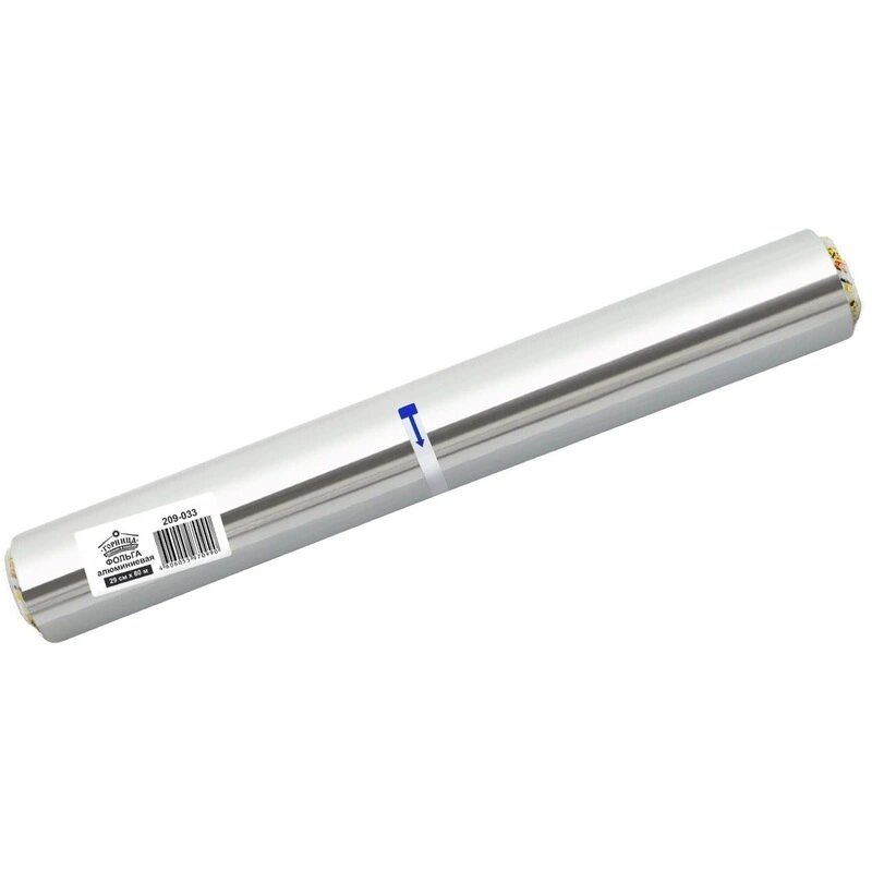 Фольга пищевая алюм. Прочная, 29 см х 80 м, 11 мкм, горница (209-033)