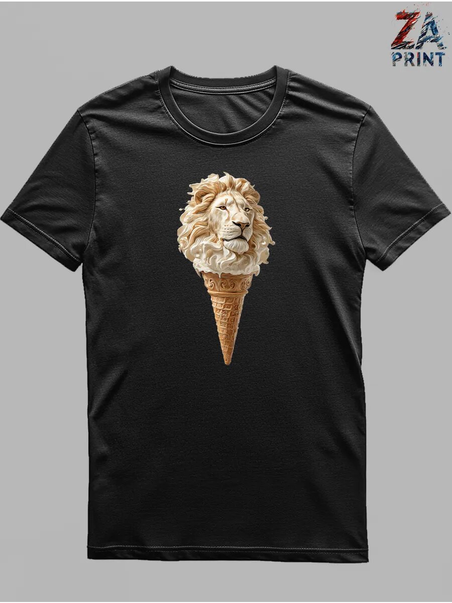 Футболка мороженое лев
