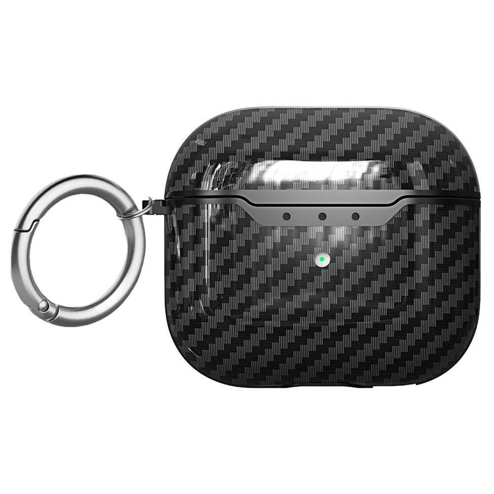 Чехол для наушников Airpods Pro3 под карбон с карабином