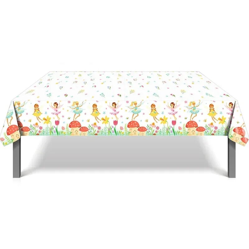 Сказочная детская одноразовая посуда для девочки, 1pc tablecloth