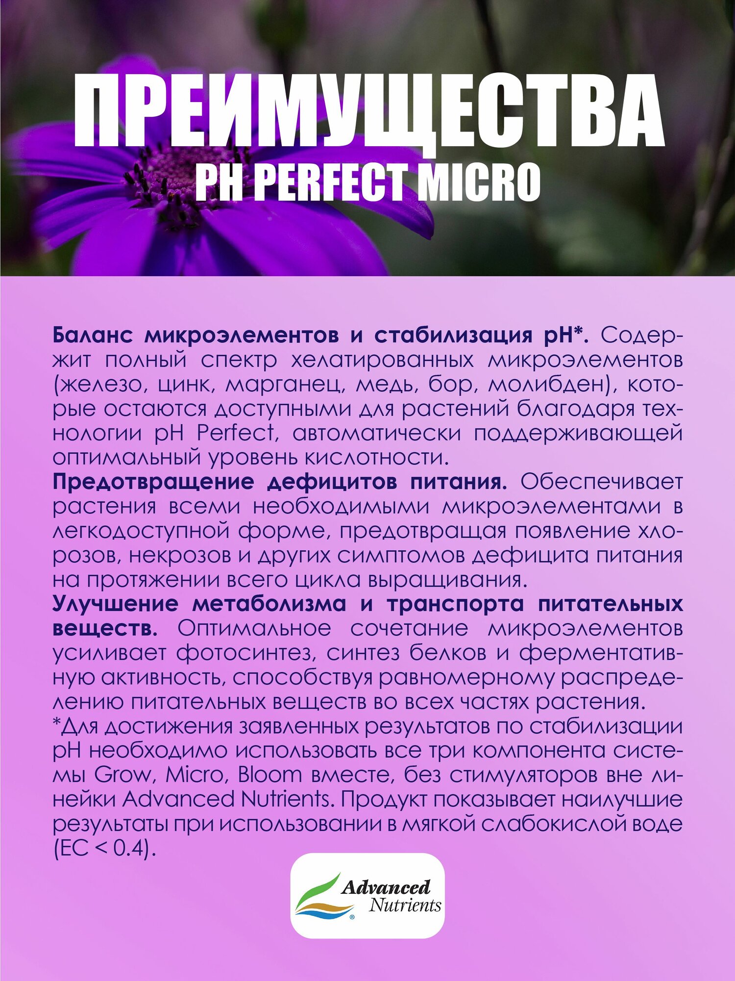 Удобрение pH Perfect Micro 0,5 л Advanced Nutrients — фото 1