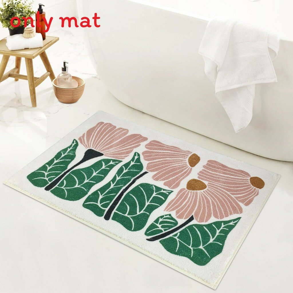 Ковровое покрытие мягкое цветочный узор впитывающее для пола для спальни или гостиной размер 4