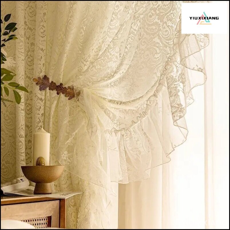 Эксклюзивные портьеры DZQ 150x270 см белые с крючками