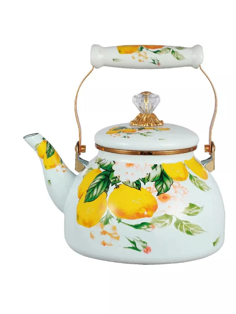 Чайник для плиты 3 л KL-4472 эмаль с крышкой