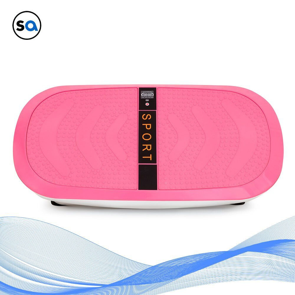 Горизонтальная виброплатформа VICTORYFIT VF-S800, 3D, розовая, до 120кг, пульт ДУ