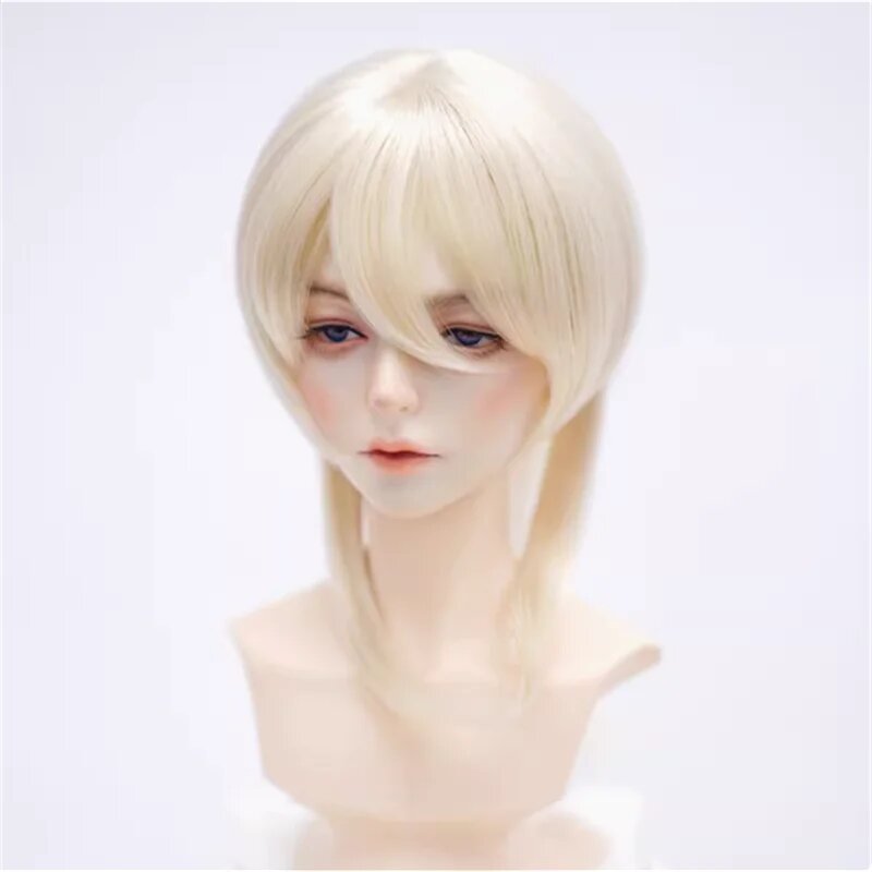 Парики для кукол BJD короткие Soft Silk 1/3 1/4 Light gold, 1-3(22-23.5cm)