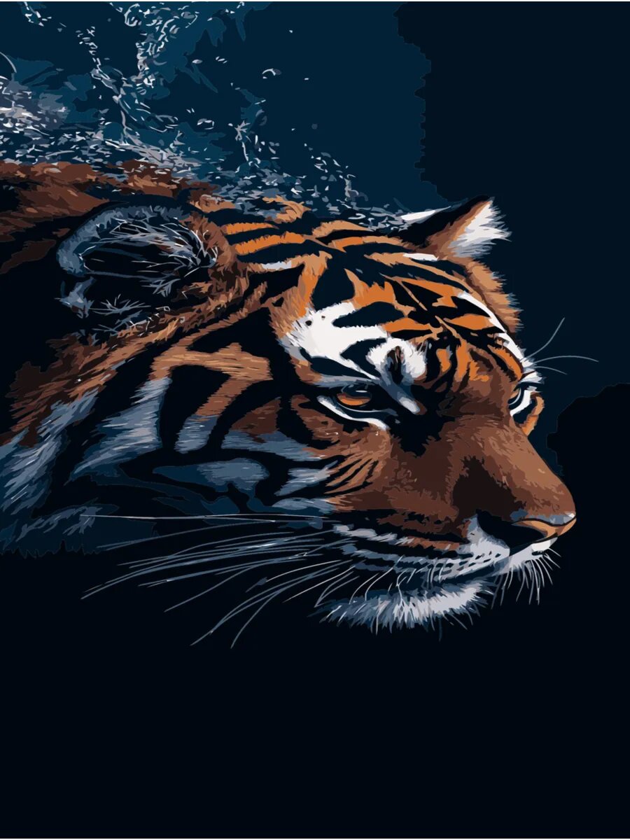 Картина по номерам тигр