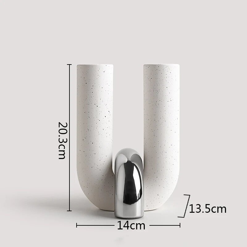 Керамическая ваза U-образная, A Vase(white)