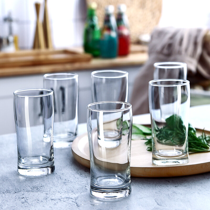 Ocean Thai Imported Glass Cups for Home Use, Drinking Water Cups, Milk Cups, Beer And Juice Cups, Tea Cups, 235ML, Set of 6