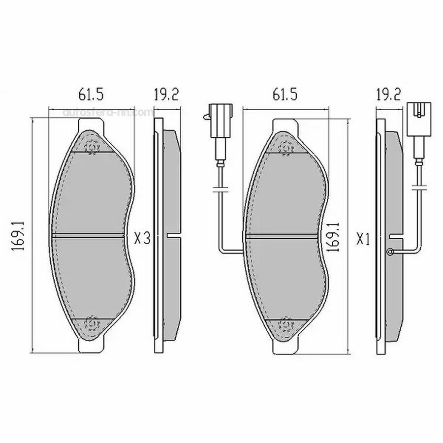 FREMAX FBP1476 колодки дисковые передние!\ Citroen Jumper, Fiat Ducato, Peugeot Boxer 2.2HDi 06>