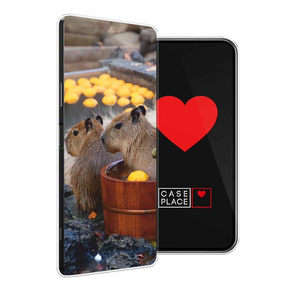 Чехол на Sony Xperia 1 IV / Сони Иксперия 1 IV с принтом "Капибары отмокают" — фото 1