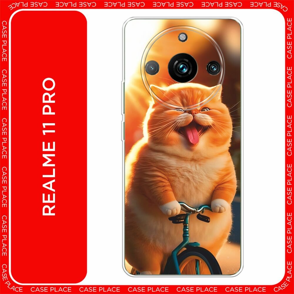 Чехол на Realme 11 Pro / Реалми 11 Про с принтом "Кот на велике"