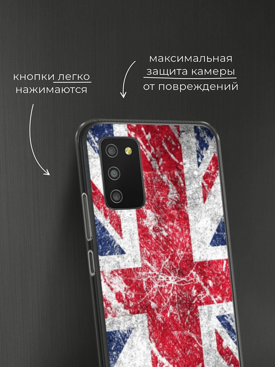 Чехол на Samsung Galaxy A02s / Самсунг Галакси A02s с принтом "Флаг британский" — фото 1
