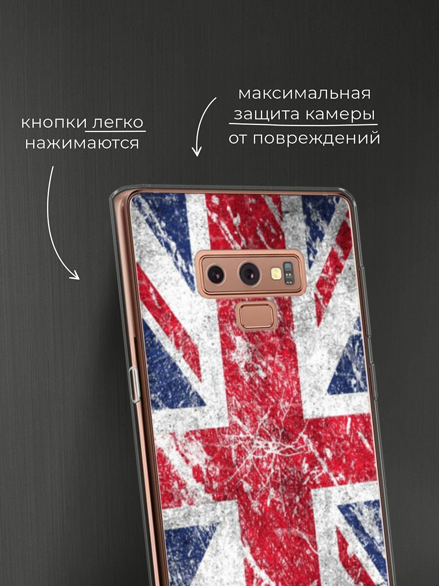 Чехол на Samsung Galaxy Note 9 / Самсунг Галакси Нот 9 с принтом "Флаг британский" — фото 1