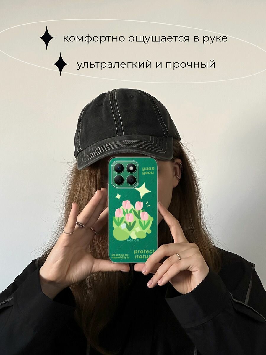 Чехол на Honor X8B / Хонор X8B с принтом "Protect nature" — фото 1