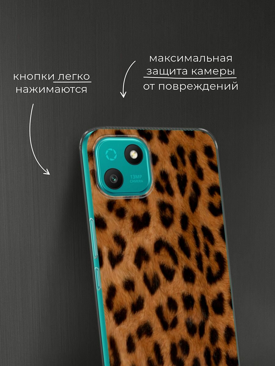 Силиконовый чехол на Wiko T10 / Вико Т10 с принтом "Мех леопарда" — фото 1