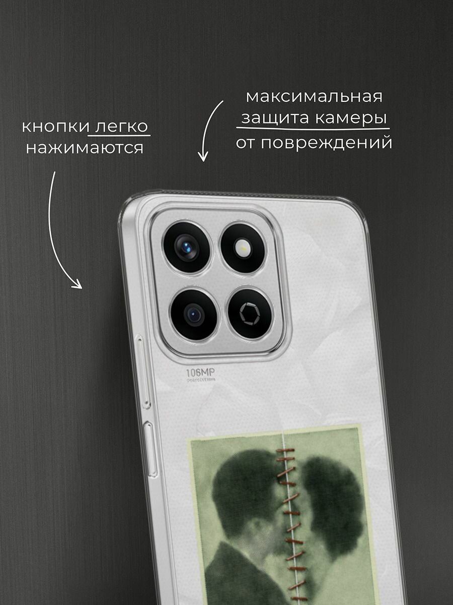 Чехол на Honor X7c / Хонор X7c с принтом "Разделенный поцелуй" — фото 1