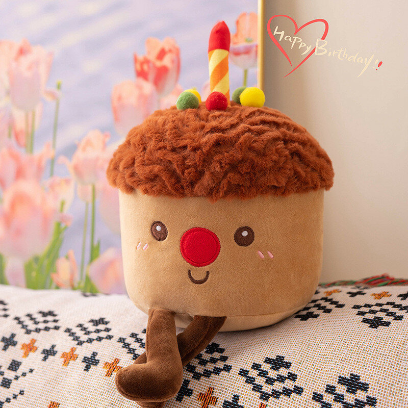 Игрушка плюшевая colorful cake, дизайн сладкая клубника шоколад, шоколад