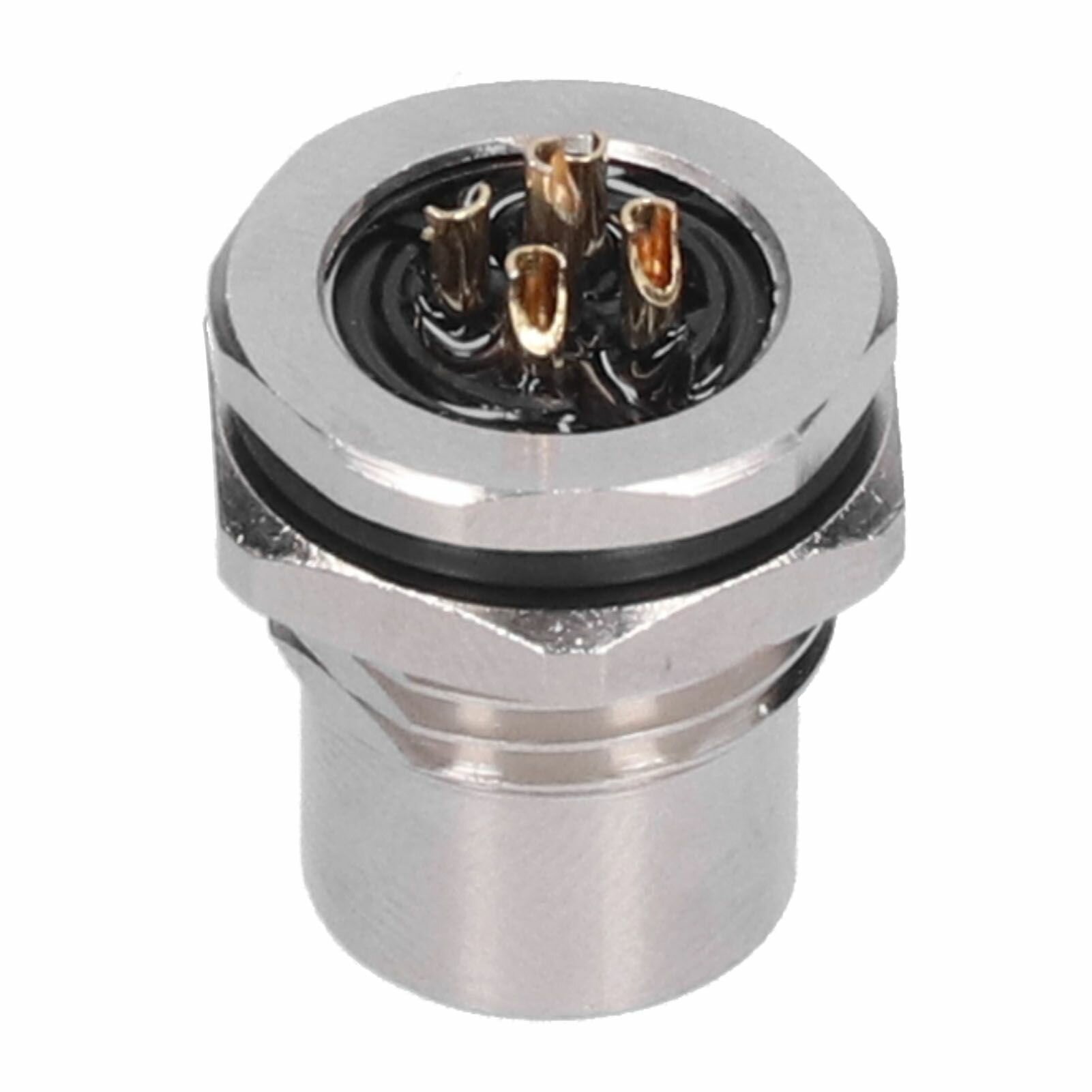 Металлический разъем M12FS5, 5-контактный, IP67, с резьбой