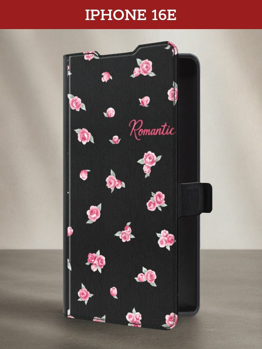 Чехол-книжка на Apple iPhone 16e/17e / Айфон 16е/17e с рисунком "Romantic 2"