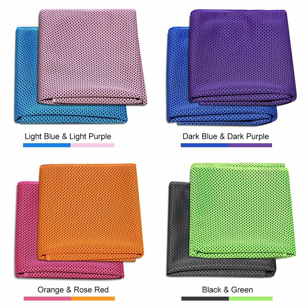 2 шт. охлаждающее полотенце мягкое дышащее дорожное ледяное полотенце для спортзала фитнеса тренировки йоги спорта бега кемпинга походов