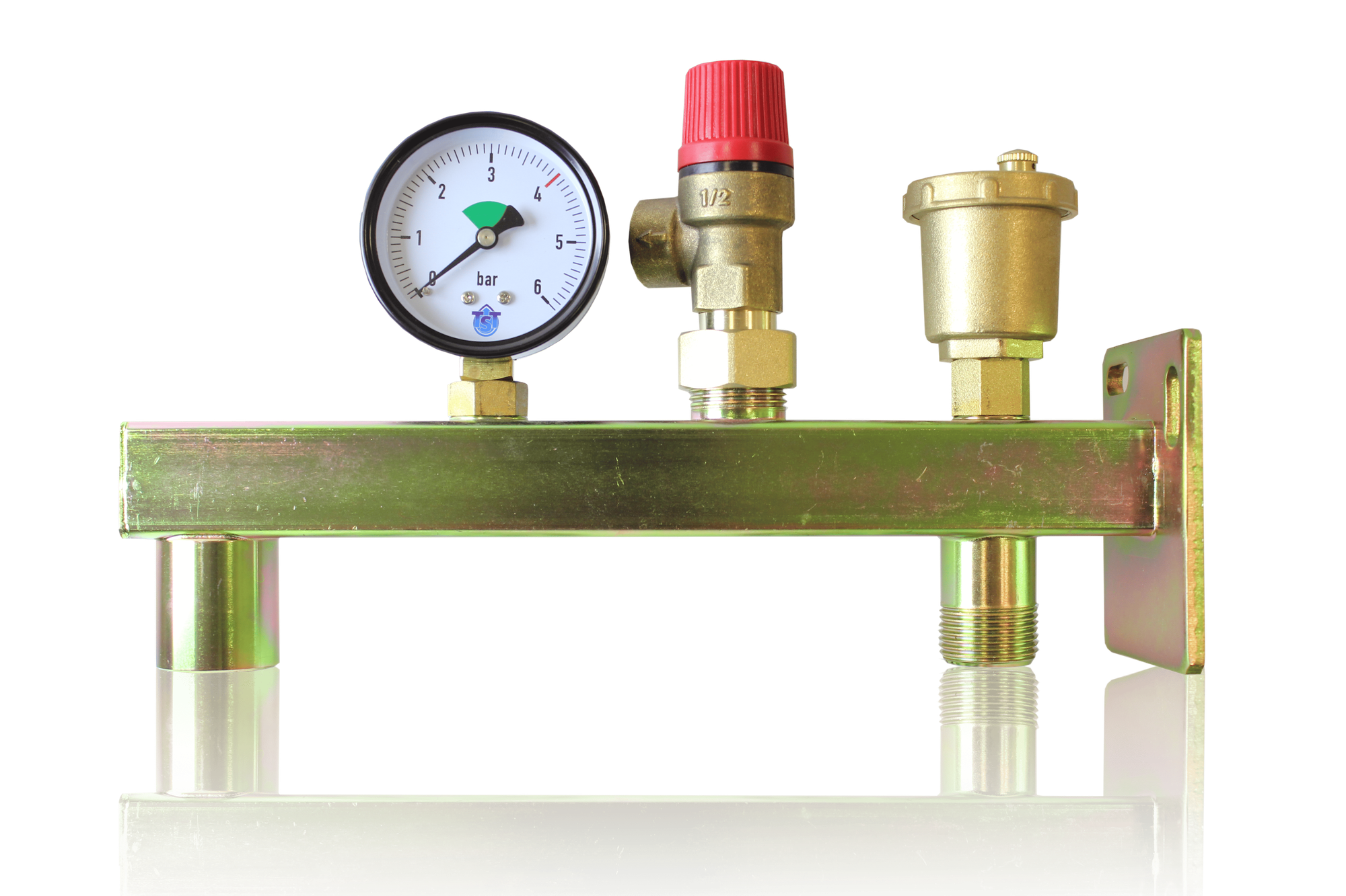 Группа безопасностинастеннаяTST, для системы отопления, 3/4 дюйма, 50кВт, 3 бар