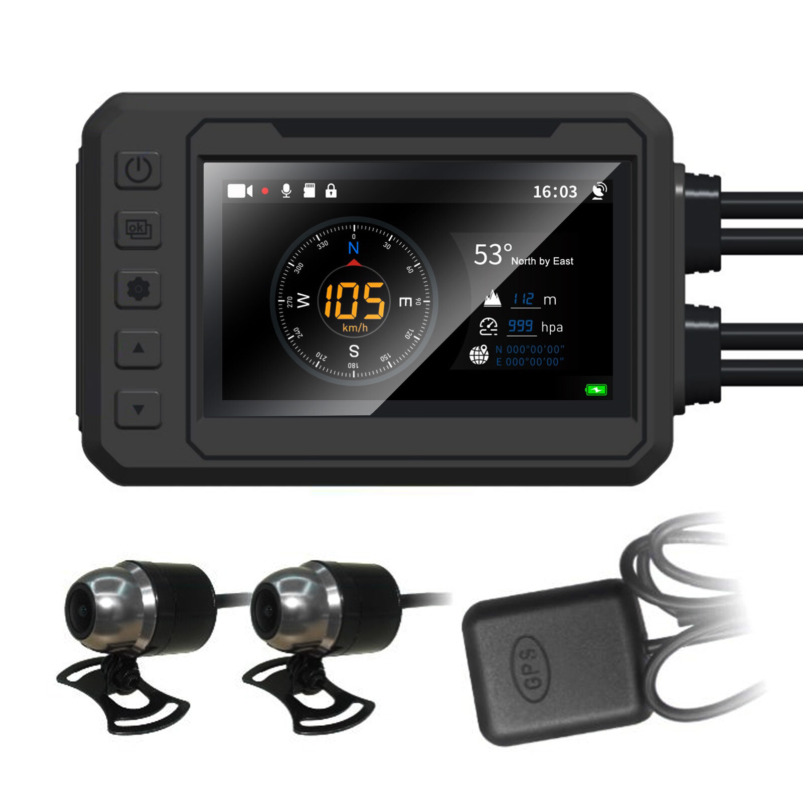 Моторицикл WiFI Ultra HD Dash Cam, электромобили 1080p водонепроницаемый двухлинзовый видеорегистратор, передняя и задняя двойная камера, 3' IPS экран 360 градусов ночное видение поддержка памяти 256G, черный, ABS, IP67, DC 5V, модель M1