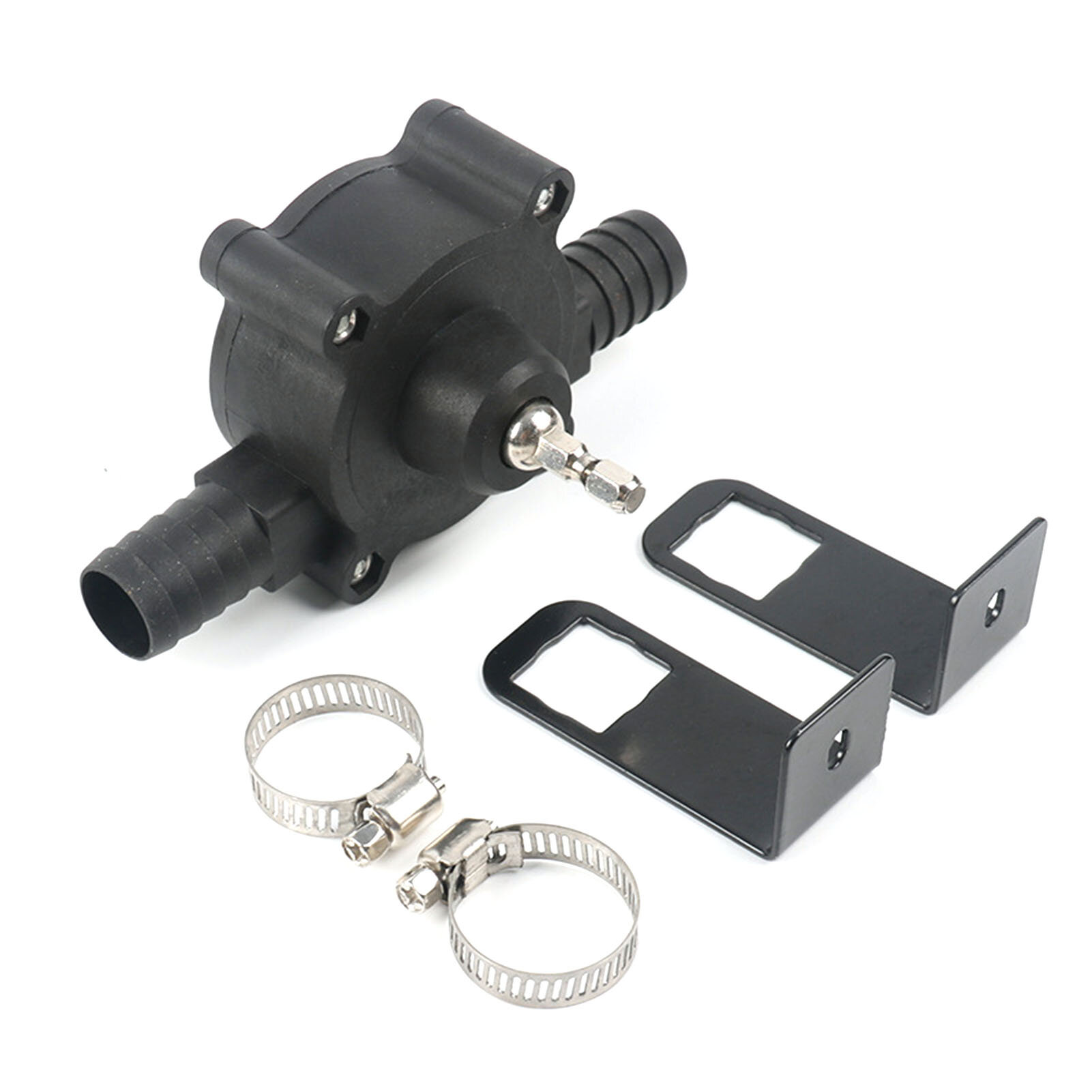 Электрический дрель-насос Небольшой бытовой насос Ручная дрель Насос с приводом Мини-самовсасывающий водяной насос Черный