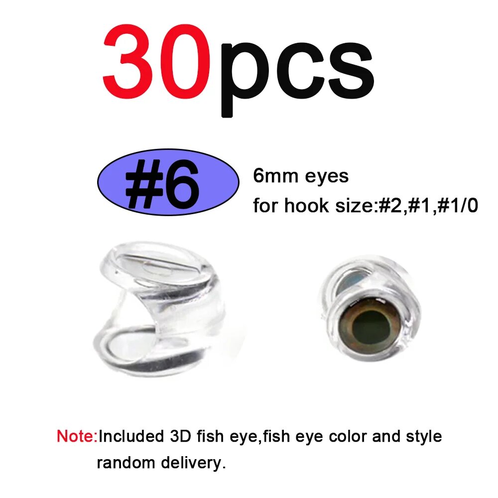 ЛIONRIVER маски для рыбной ловли 3D 30 шт 30cps size 6