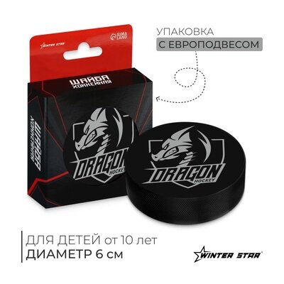 Шайба хоккейная Winter Star, детская, d=6 см