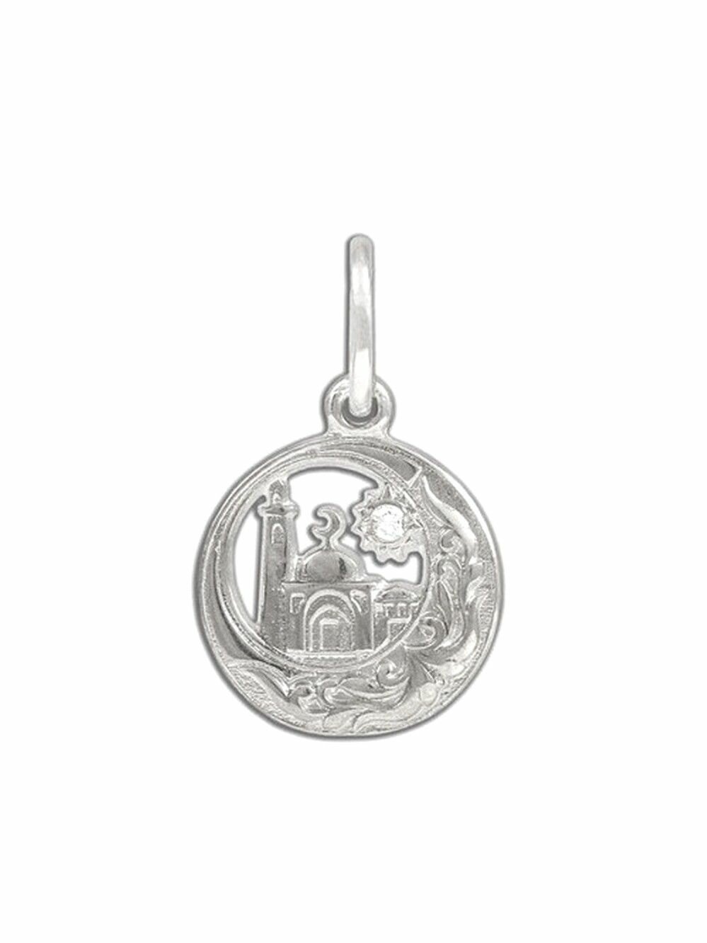 Подвеска, серебро, 925 проба, родирование, фианит