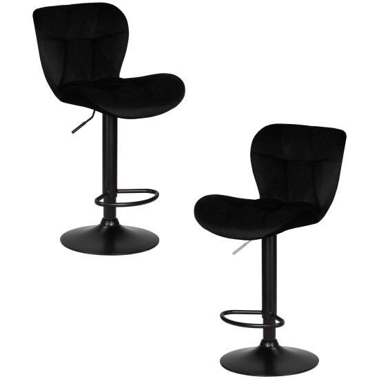 Стул барный Dobrin BARNY BLACK (черный велюр (MJ9-101))(2 шт/уп)