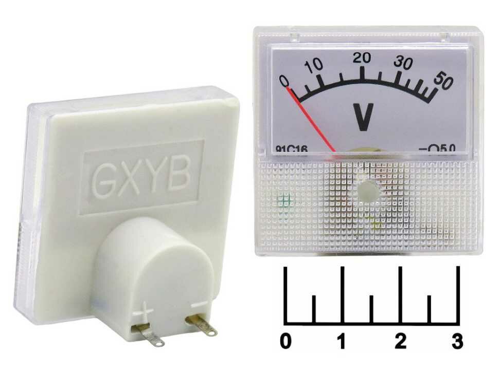 Измерительная головка вольтметр 50V 40*40мм DC