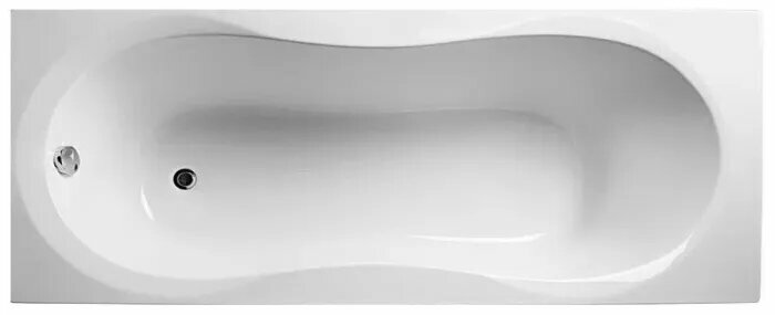 Акриловая ванна ALBA SPA Miami 170x75 см, пристенная, белая, на ножках