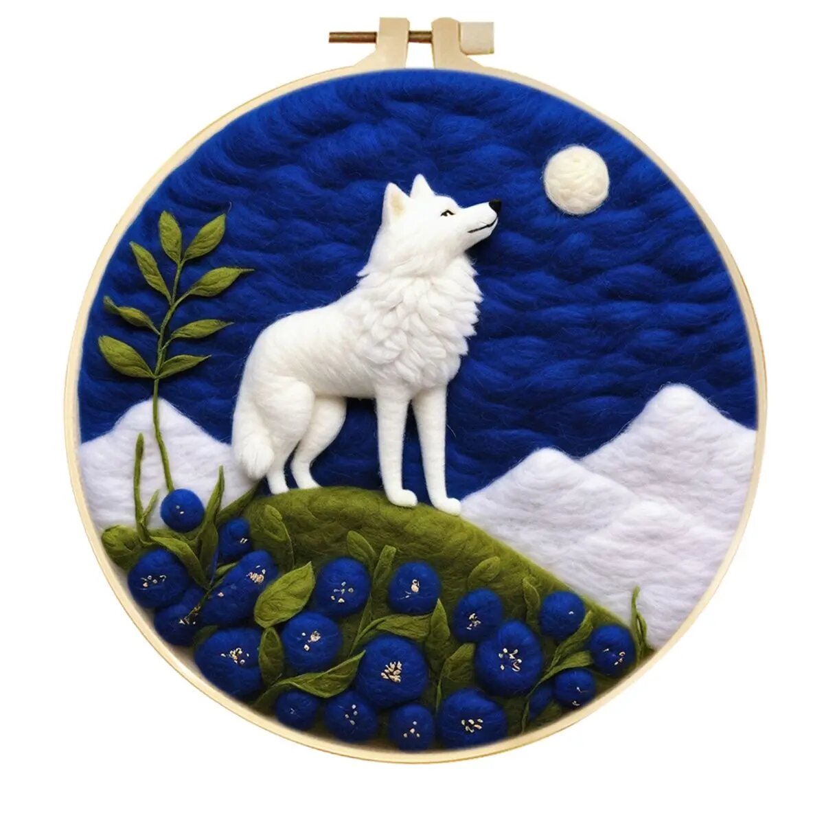 Войлок для рукоделия CHENISTORY Волк Темно-синий, MZH-958-2020-XP