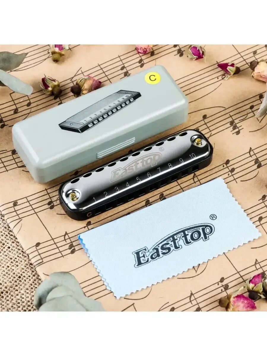 Губная гармошка Music Life T10-1 C диатоническая, с футляром