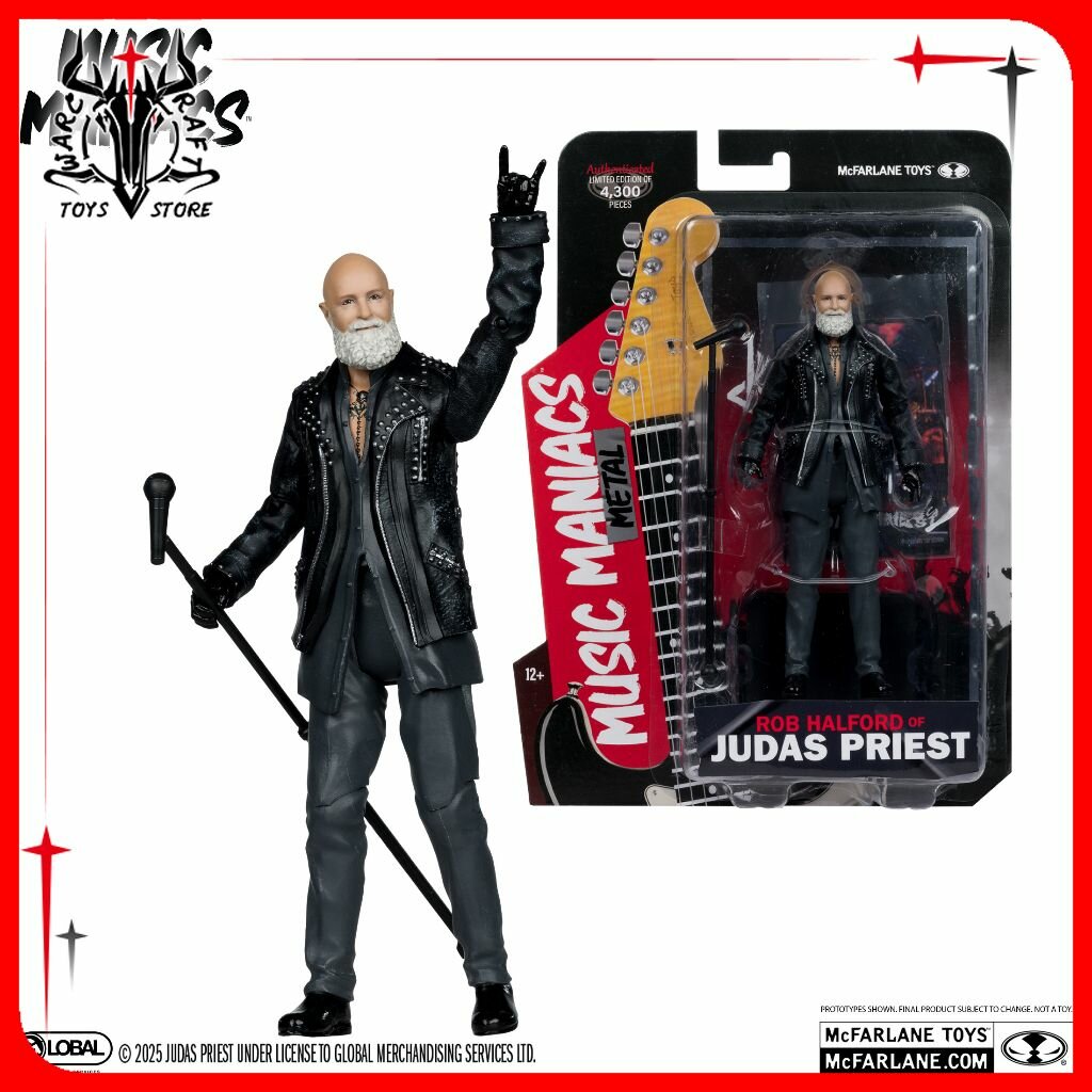 McFarlane Toys Музыкальные маньяки-металлисты Роб Хэлфорд (Judas Priest) 6-дюймовая фигурка