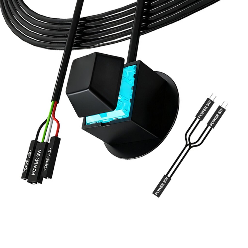 Кнопка включения питания, внешний удлинитель, кнопка запуска удлинительного кабеля-A