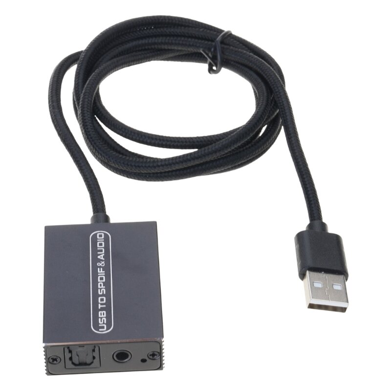 Аудиоконвертер USB в оптическое волокно / 3,5 мм-120 см