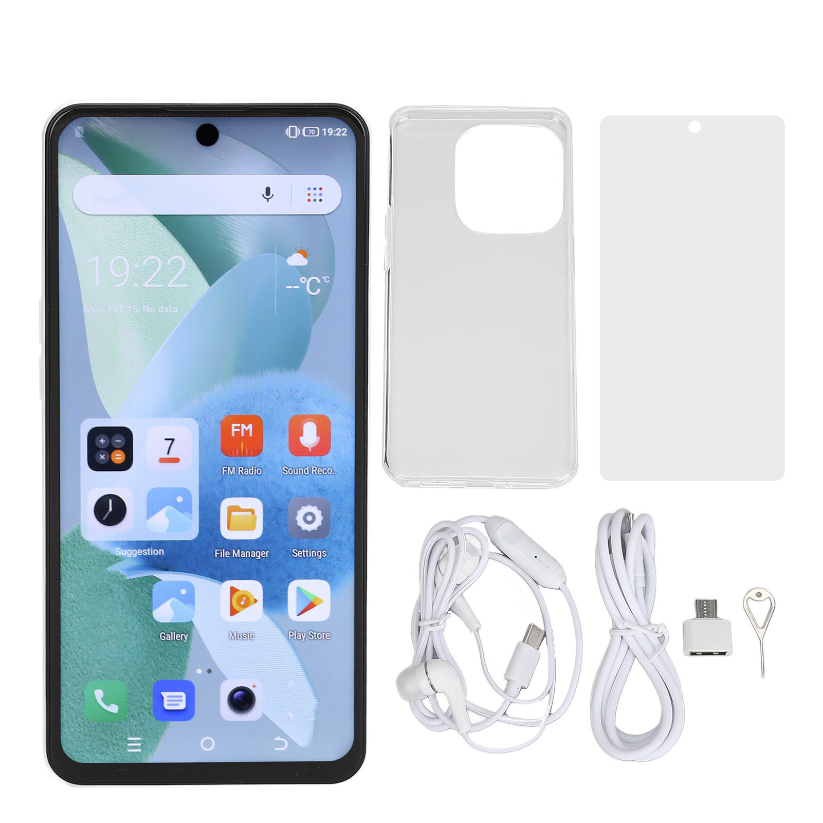 Смартфон 4G: 6.53 HD, 8ядерный, 24+8 МП, 2 SIM, 12 ГБ+128 ГБ, распознавание лица, Android 13, зелены