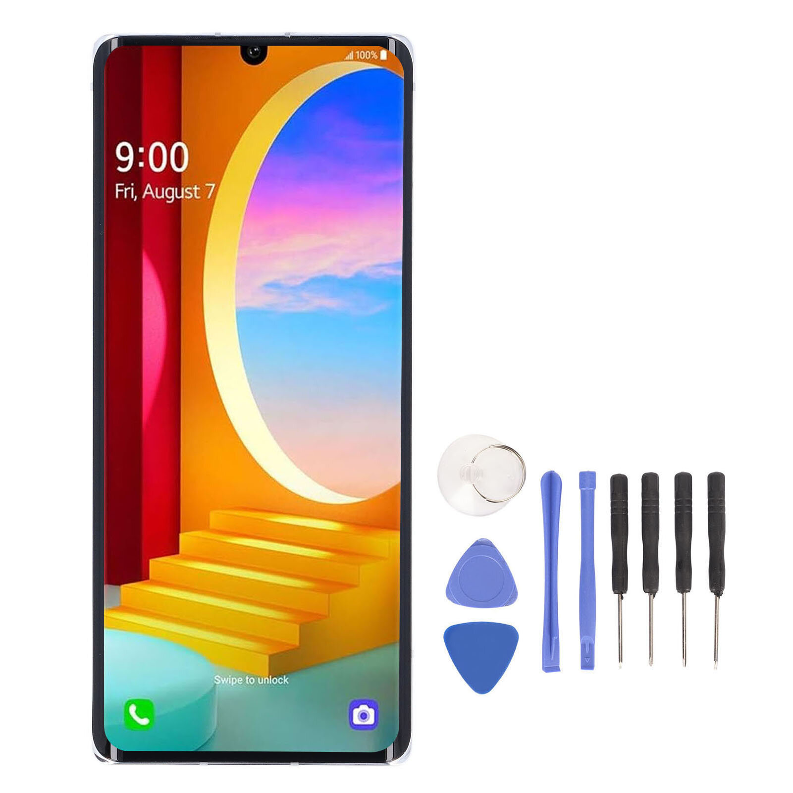 Замена OLED-экрана для Velvet 5G (дисплей в сборе с датчиком отпечатков, серебристый)