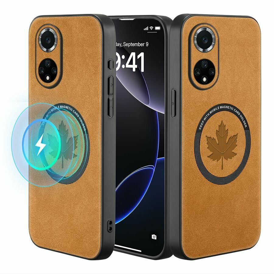 Рисунок кленового листа MagSafe чехол для Huawei Nova 9/Hi Nova9/honor 50(Хуавей Нова 9/хонор 50) Нескользящий и удобный