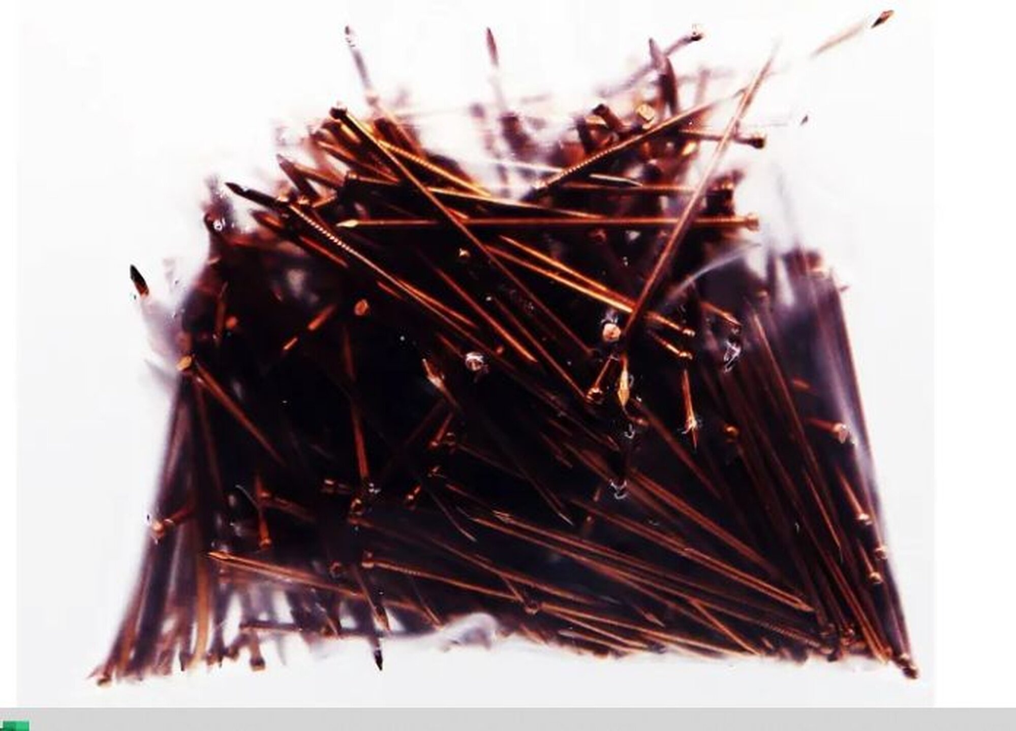 Гвозди Шпунтик финишные, омеднённые, 1,2x50 мм, 100 штук в упаковке