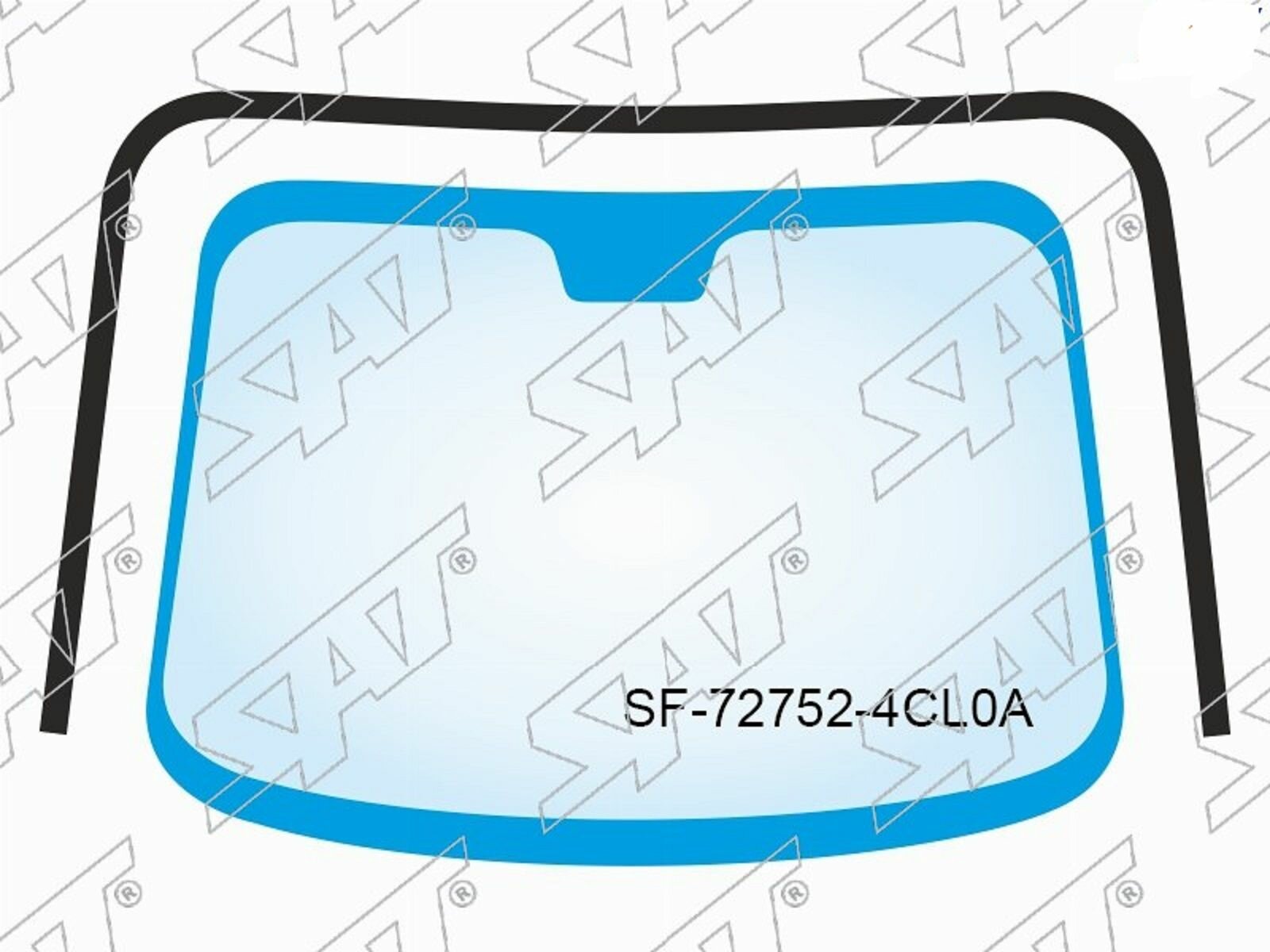 Молдинг лобового стекла (П-образный) Nissan X-Trail 13-22