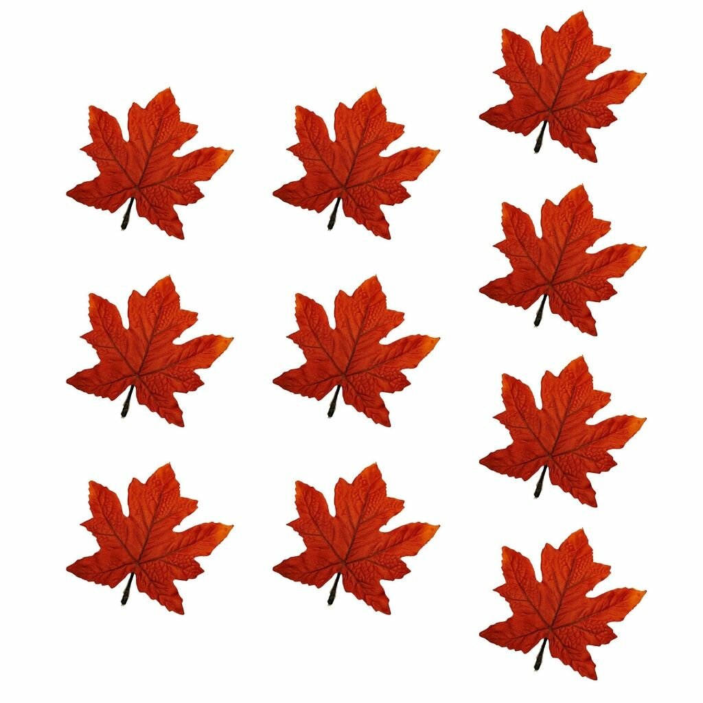 1 упаковка из 10 штук, имитация кленового листа размером 15 см, одноцветный кленовый лист - Стиль E